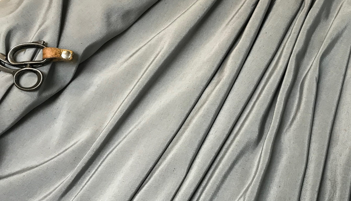 Linen and Cupro - Silver Lining ~ Fabric UK Retailer – Fabworks Online