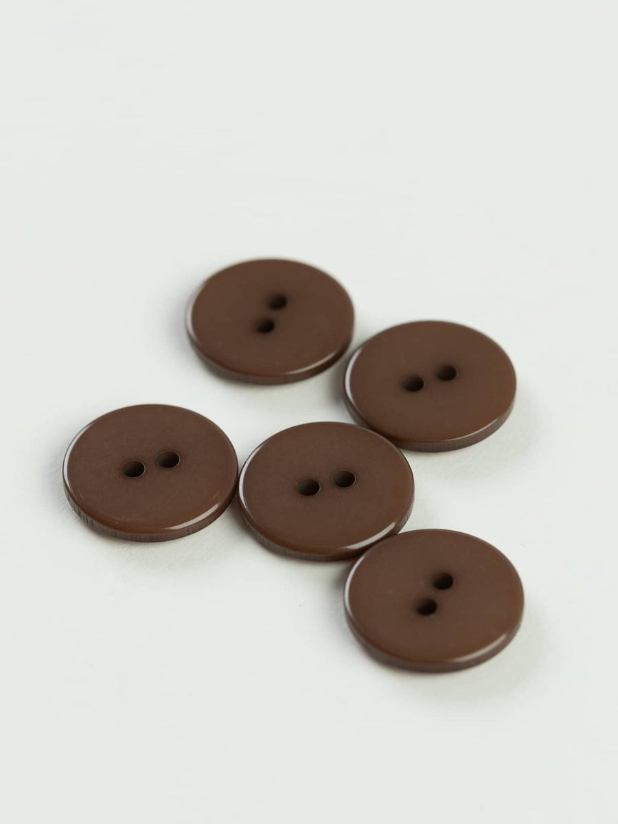 5 x Brown 2cm Button – Fabworks Online