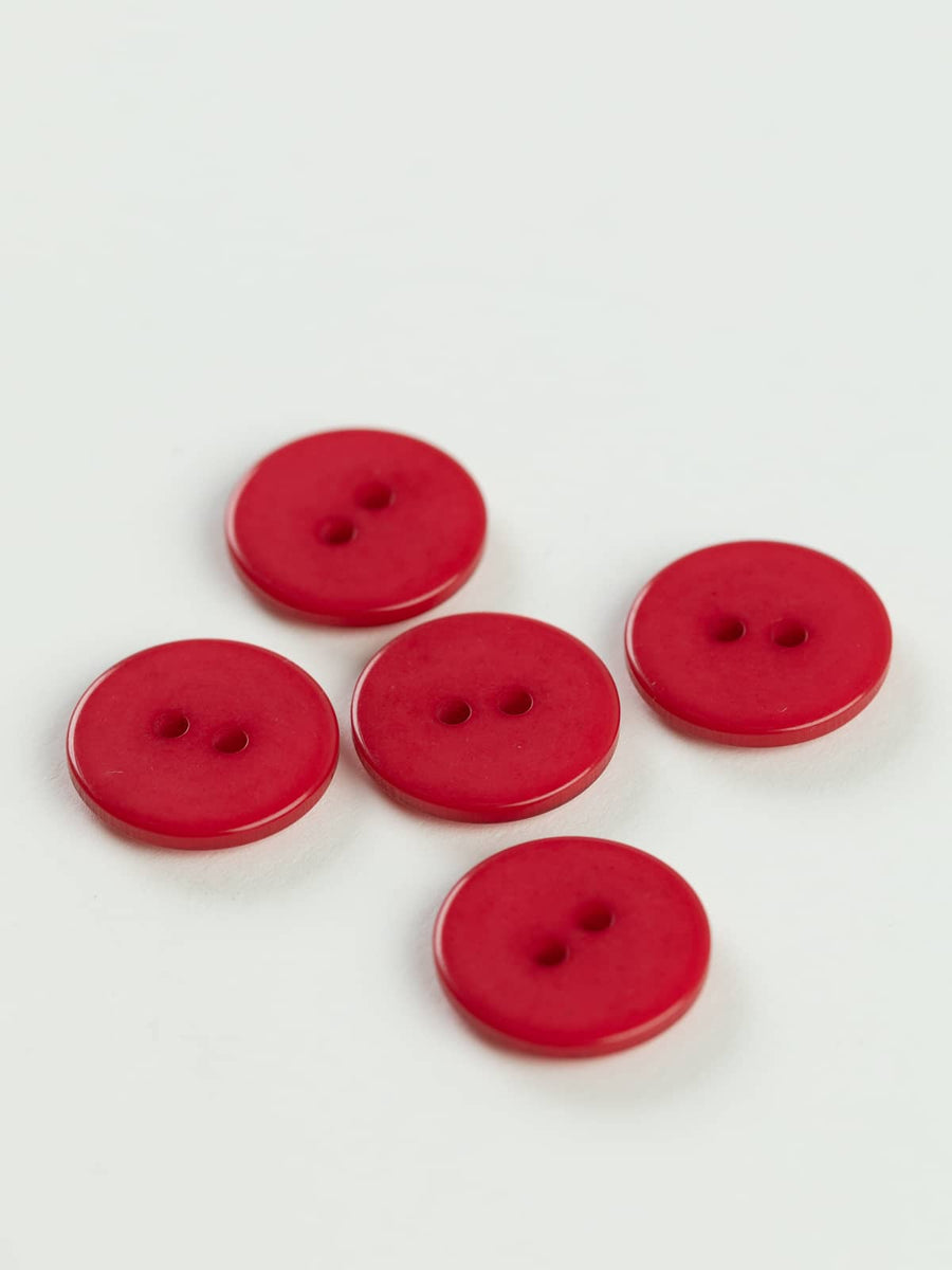 5 x Pearlised Red 2cm Button – Fabworks Online