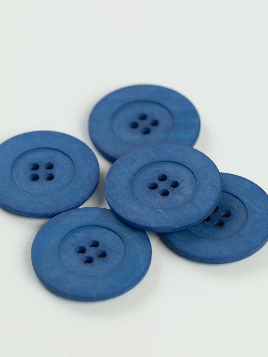 5 x Large Matte Blue 3.5cm Button – Fabworks Online