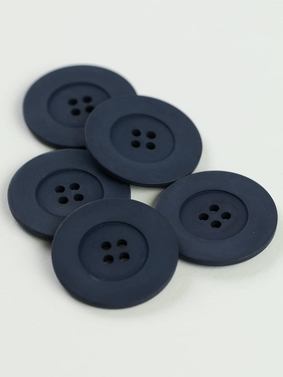 5 x Large Matte Navy 3.5cm Button – Fabworks Online