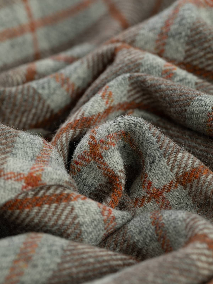 Yorkshire Windowpane Check Wool Tweed - Autumn View – Fabworks Online