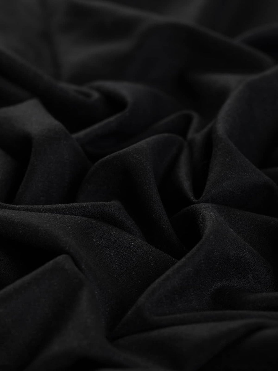 Extra Fine Merino Wool Crepe Flannel - Midnight Linear – Fabworks Online