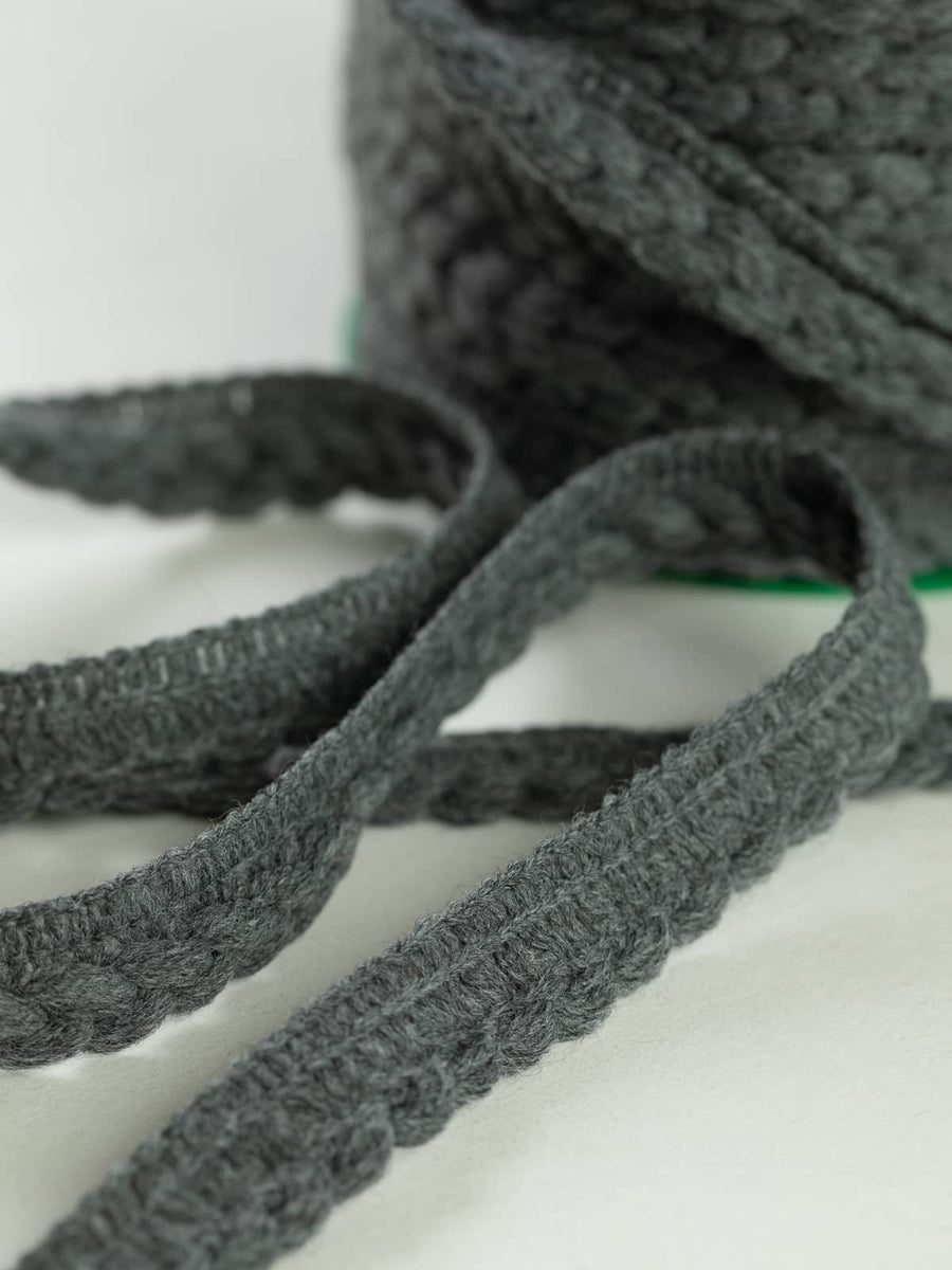 Grey Single Flange Wool Plait Trim – Fabworks Online