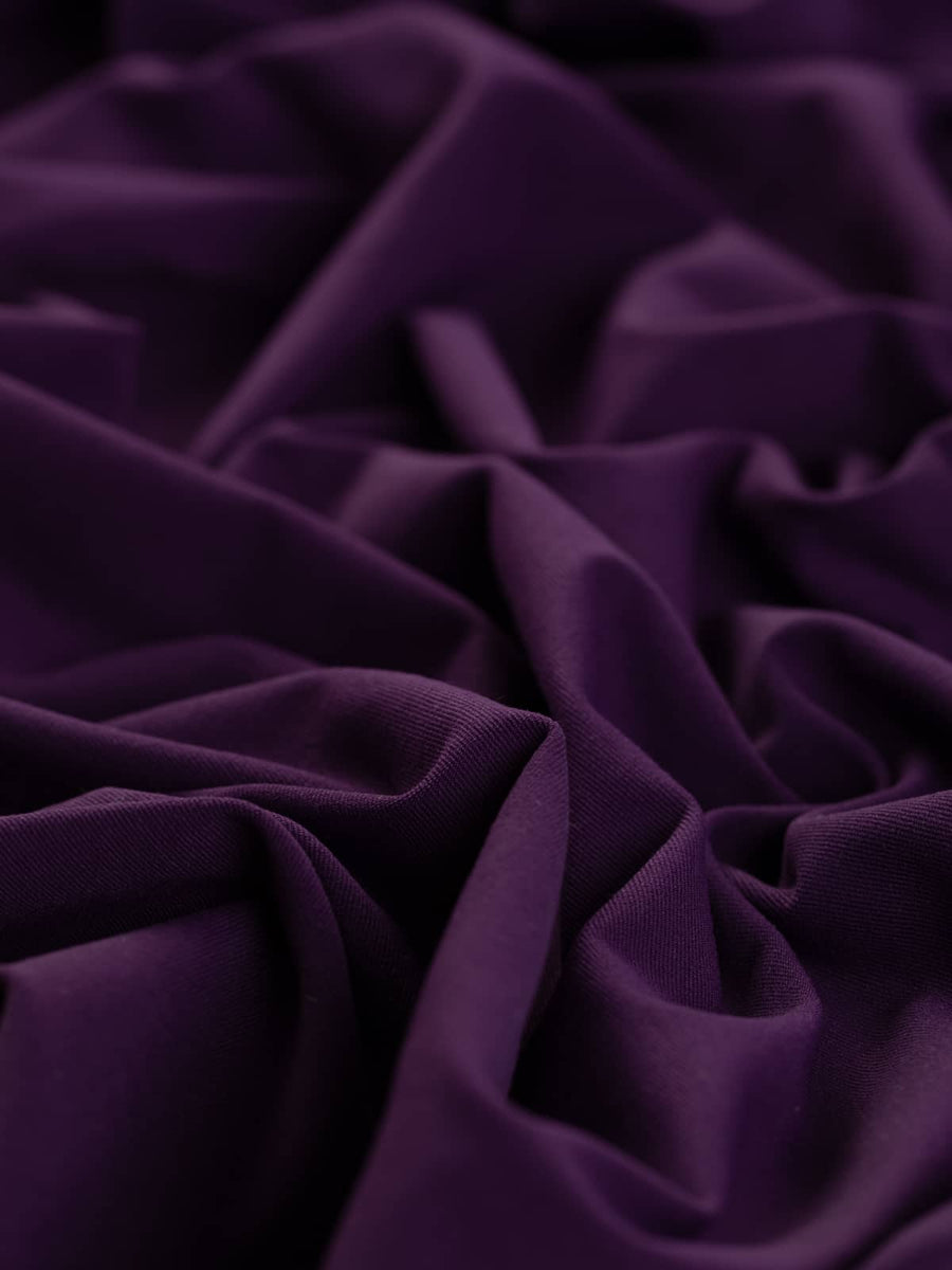 Luxe Matte Lycra Interlock - Deep Purple – Fabworks Online