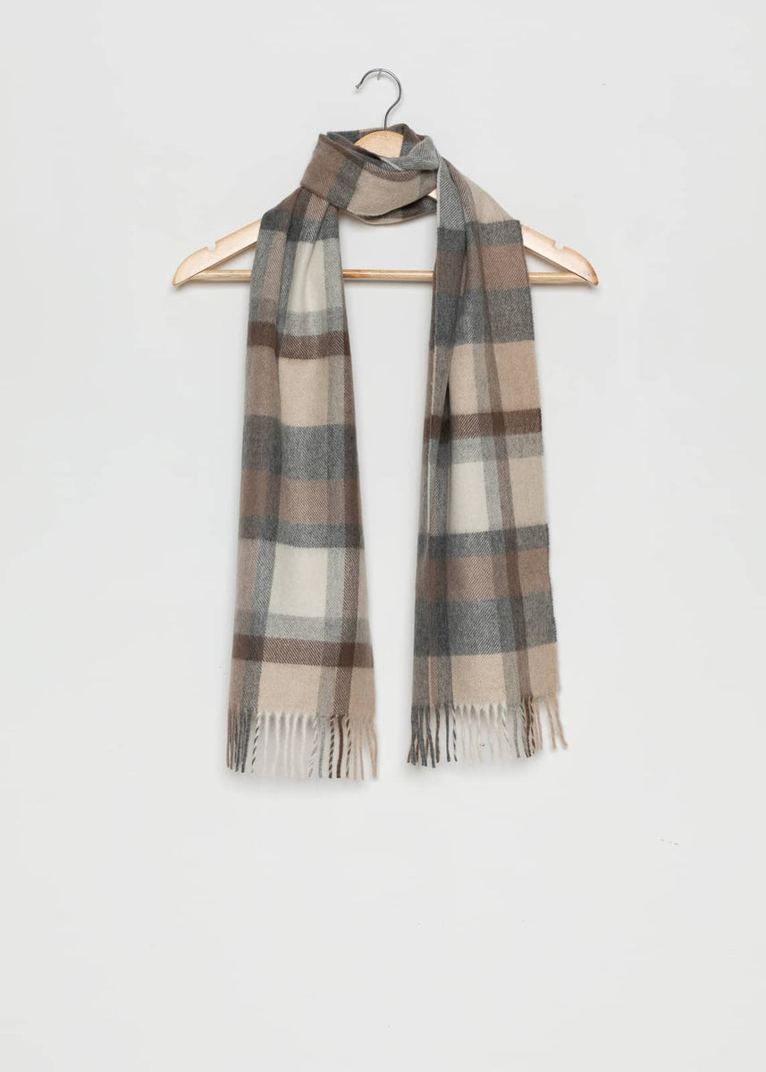 Pure Cashmere Scarf - Beach Hut Plaid – Fabworks Online