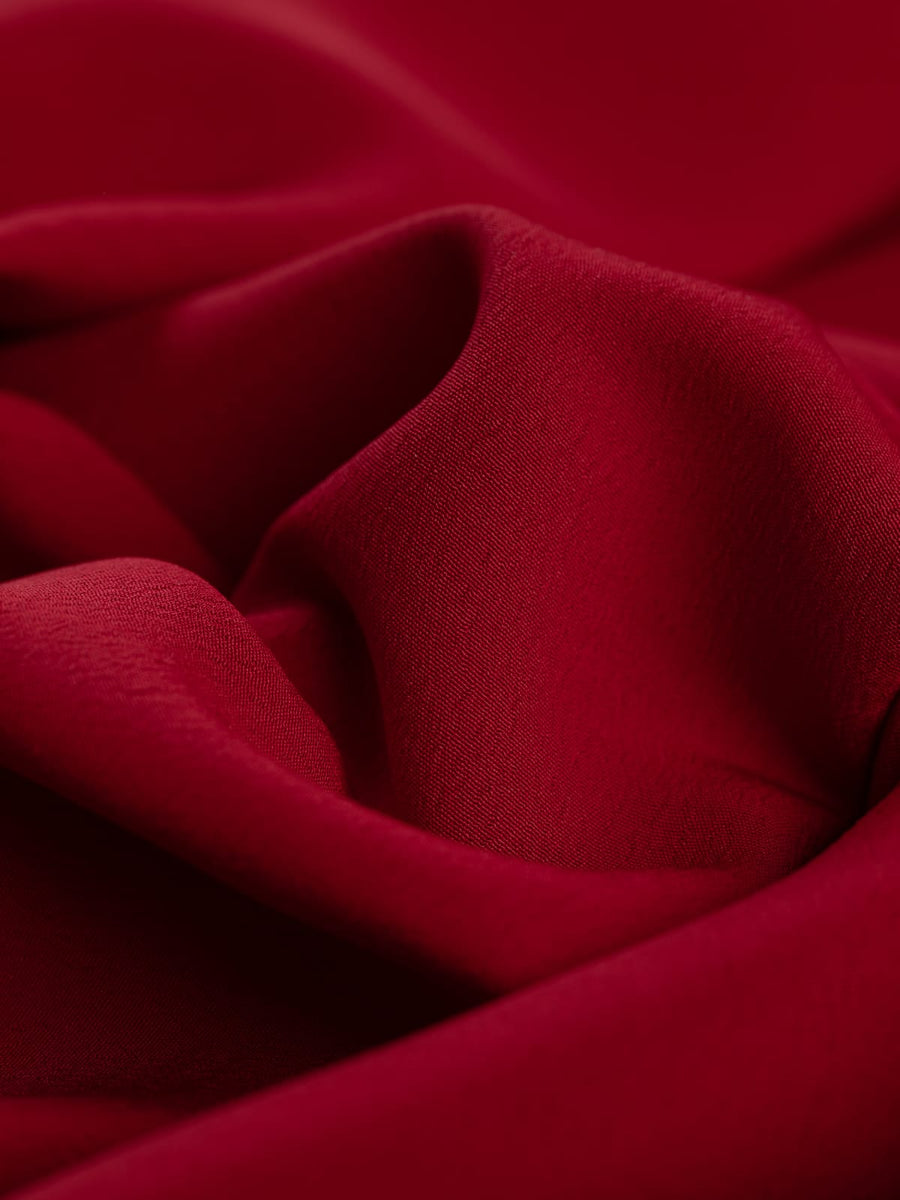 Polyester Dress Crepe - Ruby Red – Fabworks Online