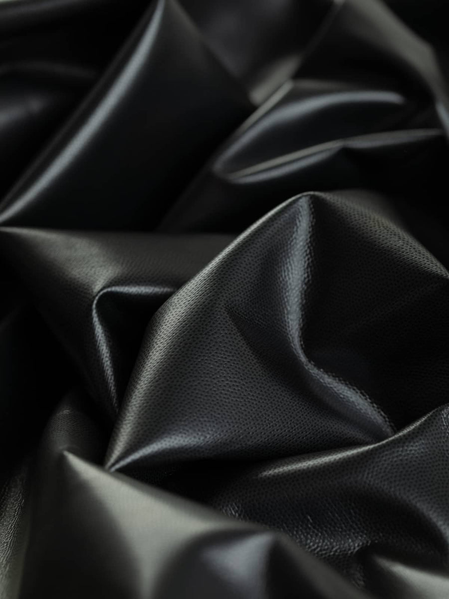 Lightweight Lustrous Leather Look PU Coated Twill - Graphite – Fabworks ...