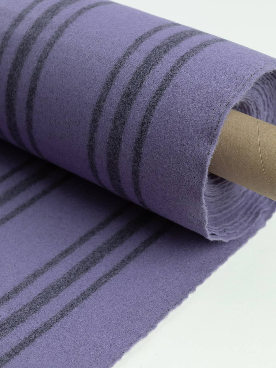 100% Wool Marl Stripe - Palma Violet – Fabworks Online