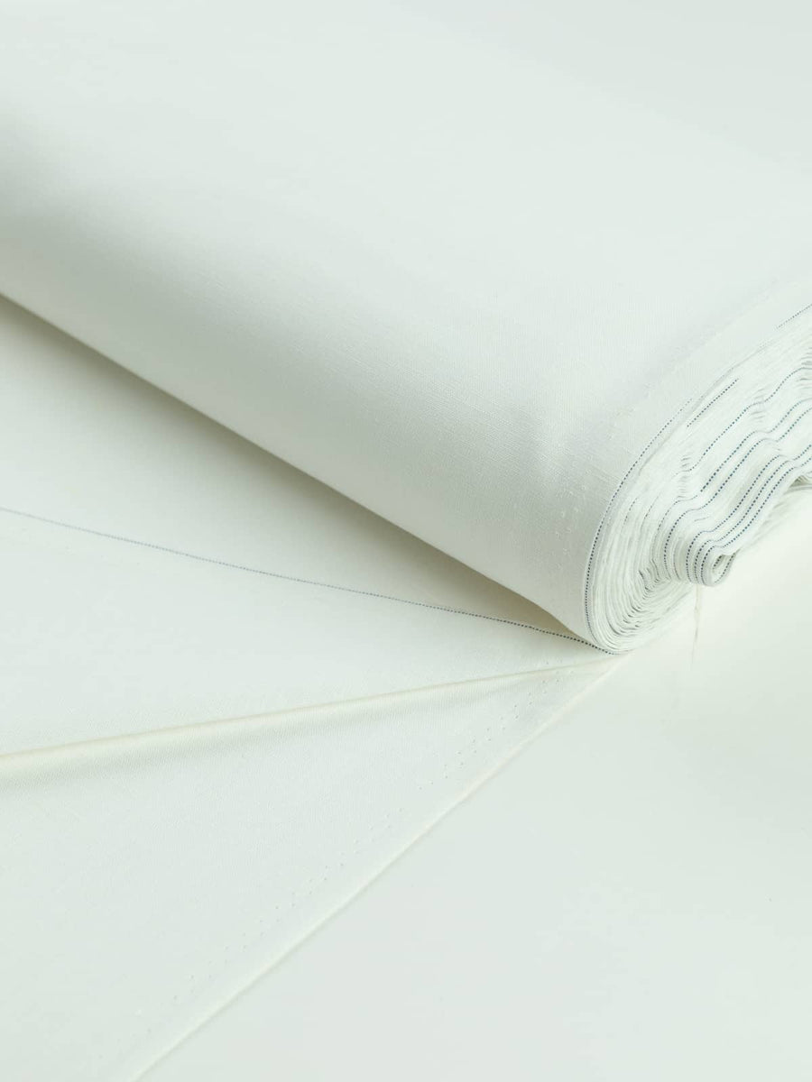 Starched Linen & Cotton - Crisp White – Fabworks Online