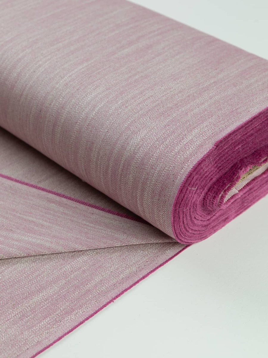 Heavyweight Slubby Linen - Magenta Mirage – Fabworks Online