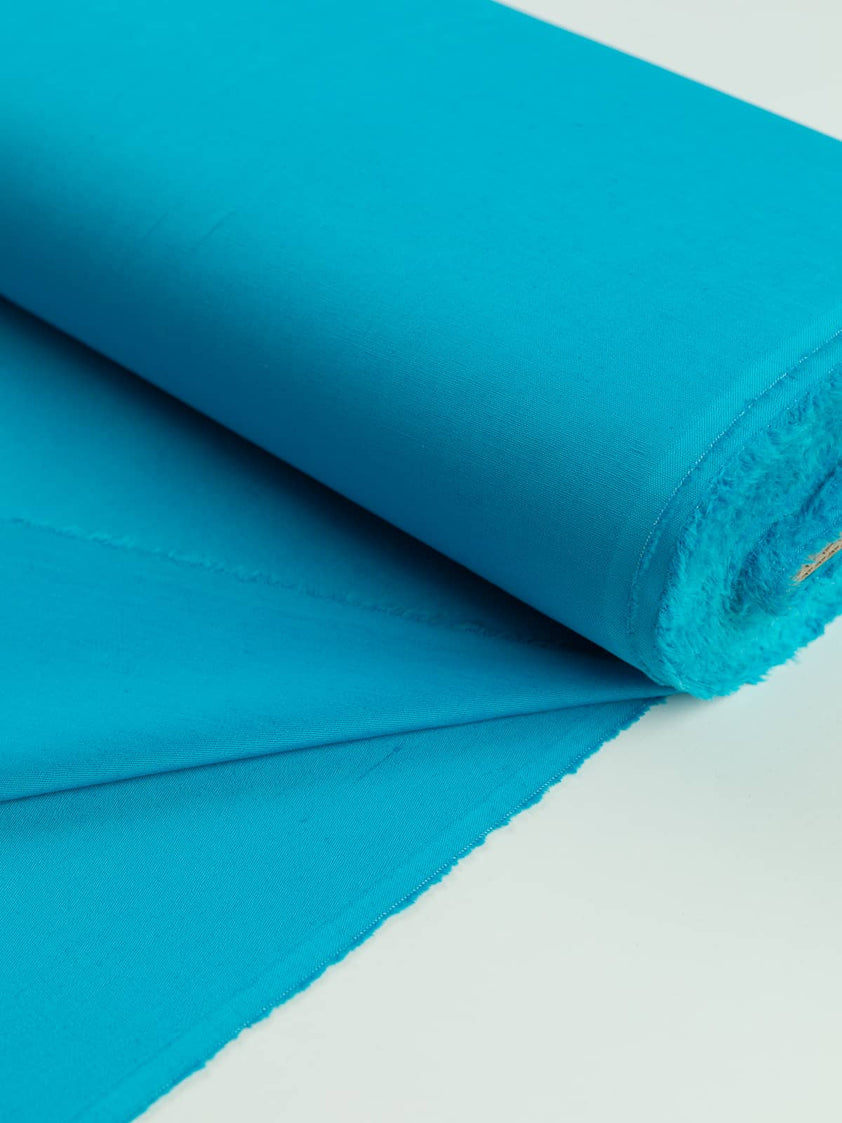 Linen & Cotton Stretch Twill - Tropical Turquoise – Fabworks Online