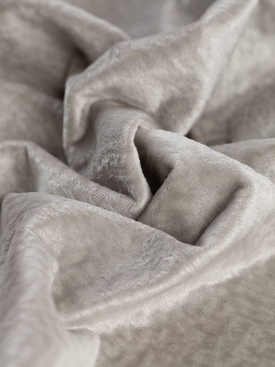 Argento Geometric - Embossed Furnishing Velour – Fabworks Online