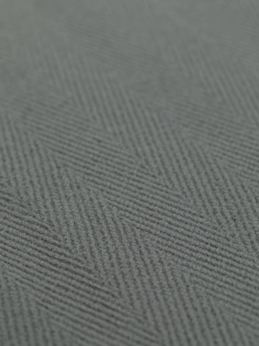 Jumbo Herringbone Wool Coating - Pewter – Fabworks Online