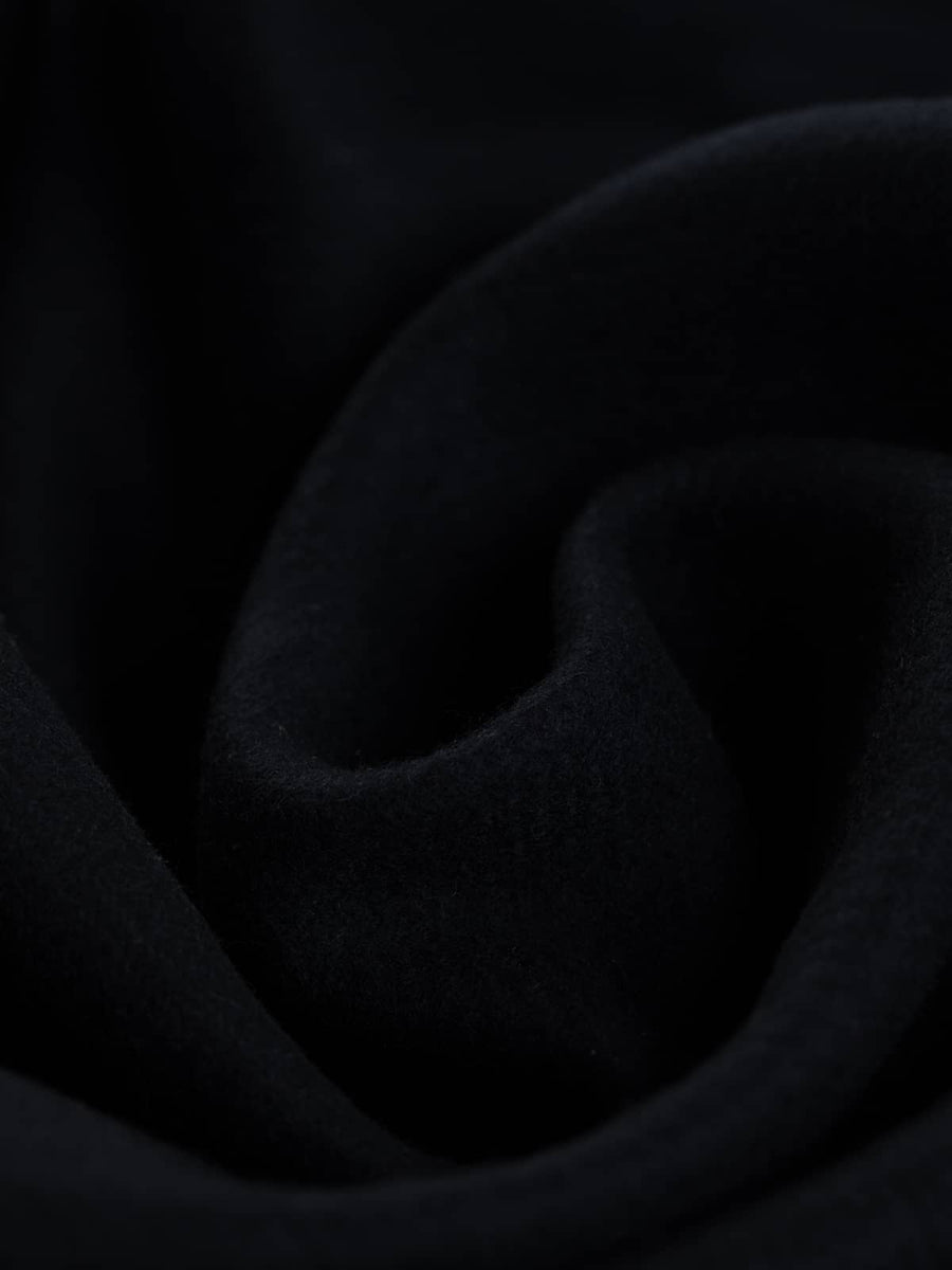 Bonded Virgin Wool Twill Melton - Navy – Fabworks Online