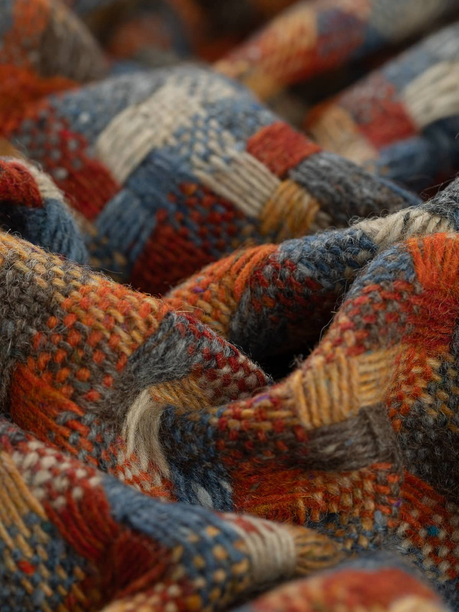 Chunky Donegal Basket Weave Irish Wool - Rustic Fall Check – Fabworks ...