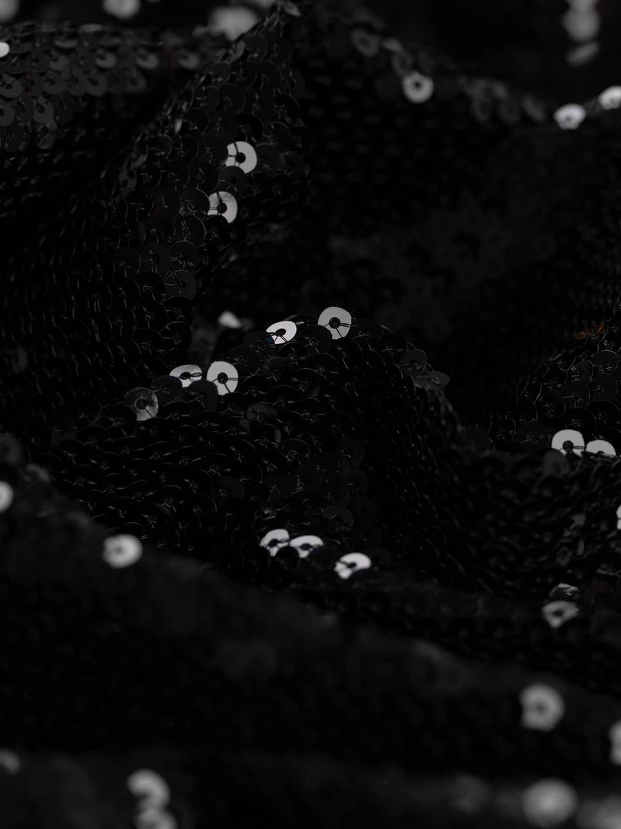 Sequin Power Mesh - Black Diamonds – Fabworks Online