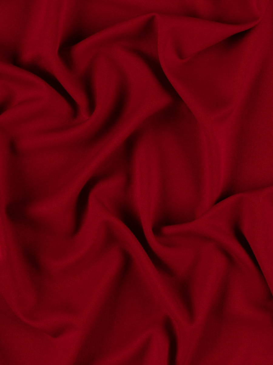 Stretch Twill Polyester Suiting - Glam Red – Fabworks Online
