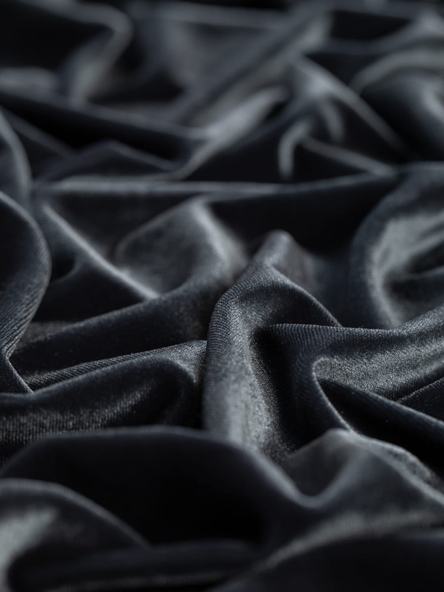 Old Silver - Silky Stretch Velour – Fabworks Online