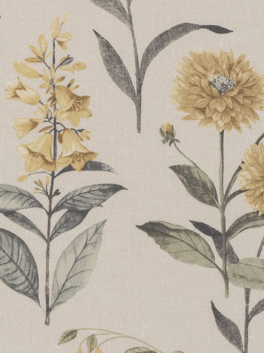 Bloomingdale Chartreuse - Linen-Look Curtaining – Fabworks Online