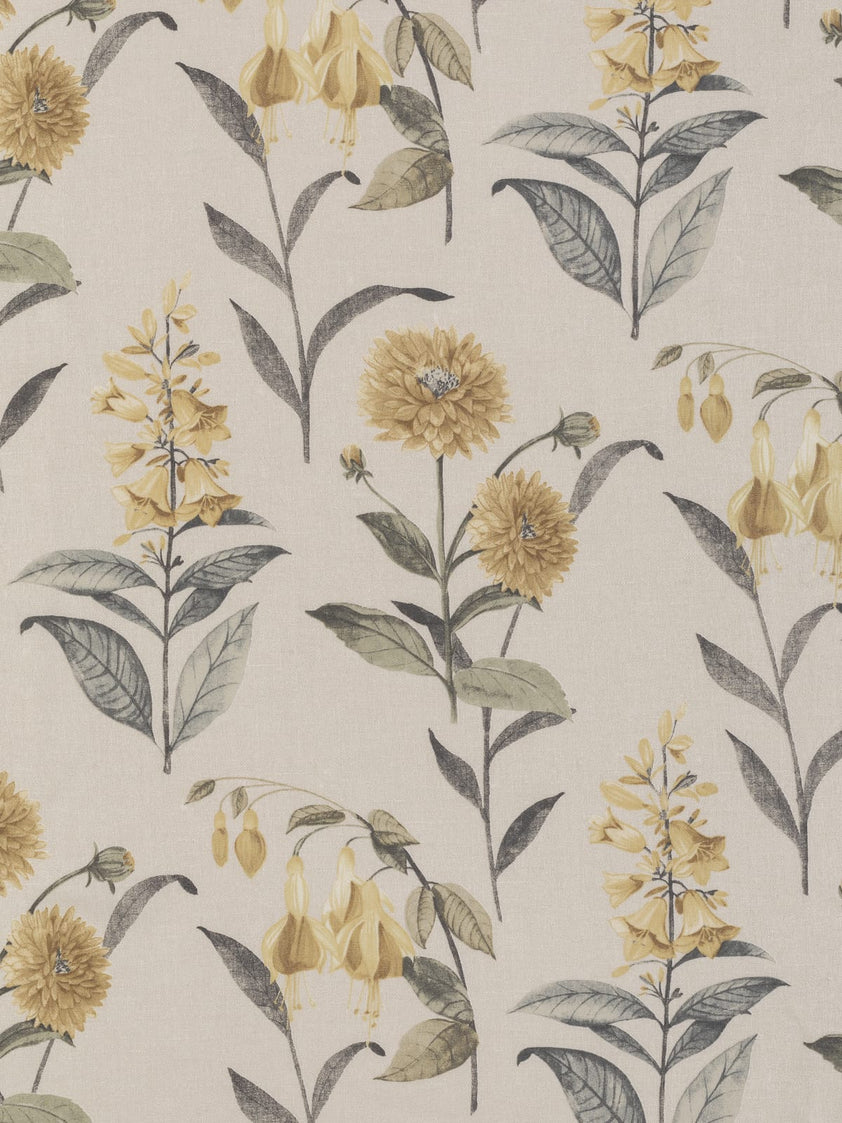 Bloomingdale Chartreuse - Linen-Look Curtaining – Fabworks Online