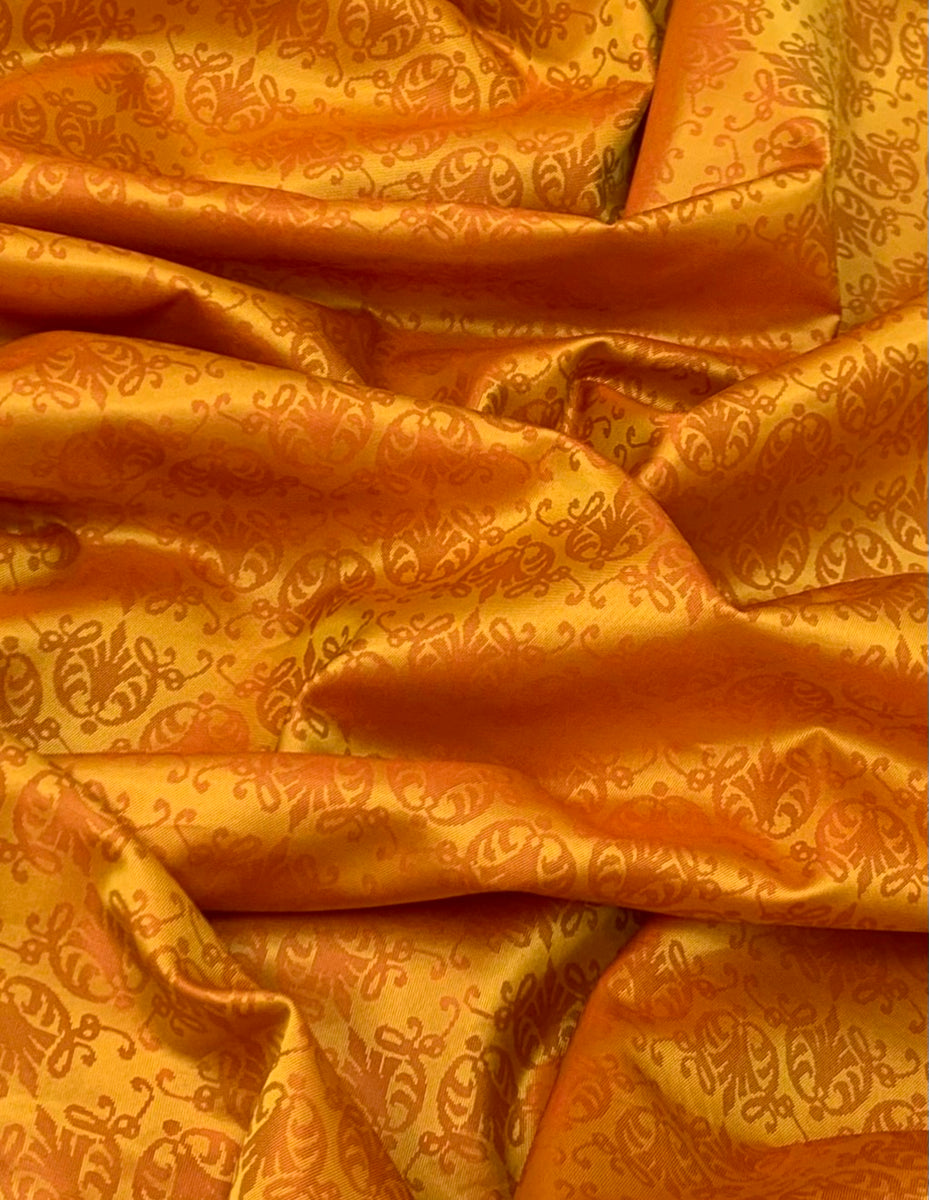 Rococo Sunburst Swirls (Gold & Orange) - Jewel Jacquard – Fabworks Online